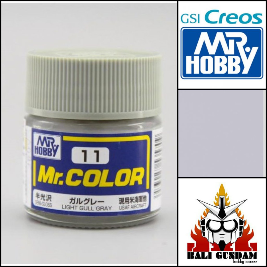 Jual MR COLOR C11 LIGHT GULL GRAY CAT MODEL KIT AIRBRUSH - KUAS ...