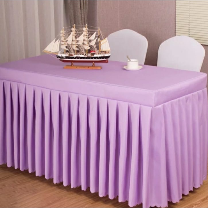 Jual DEKORASI MEJA/SKRITING MEJA/ROK MEJA REMPEL TINGGI 75CM X PANJANG ...