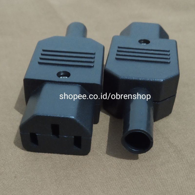 Jual IEC C13 Female Plug Adapter 3 Pin Socket Power Cord Connector ...