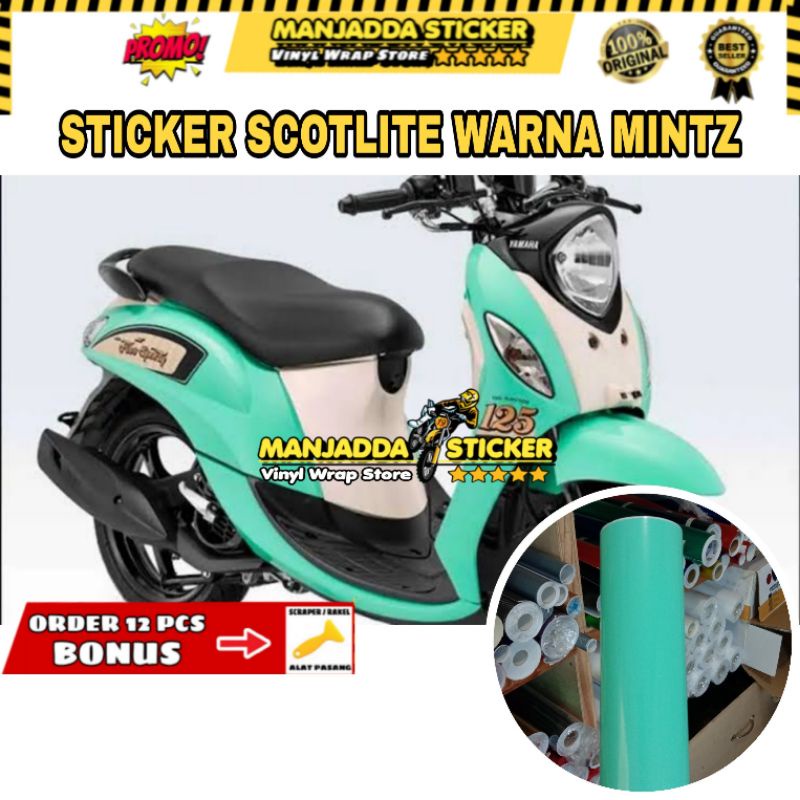 Jual Stiker Skotlet Motor / Sticker Skotlet Motor Warna Mintz | Shopee ...