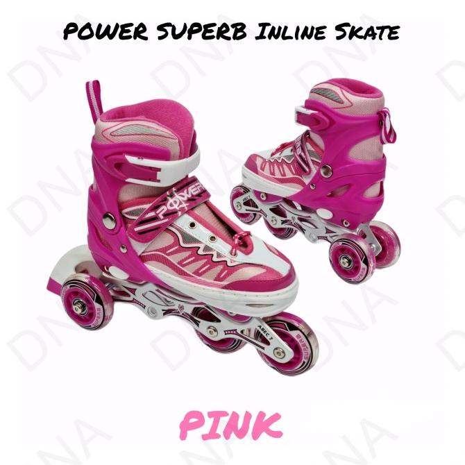 Jual Sepatu Roda Power Superb Bajaj Pink (+ Baut Bajaj) | Shopee Indonesia