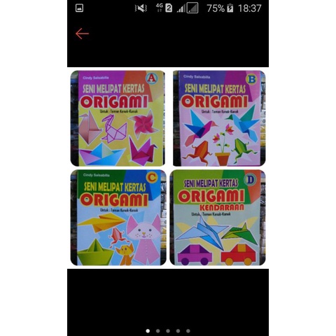 Jual paket 4 buku seni melipat kertas origami untuk anak anak | Shopee Indonesia