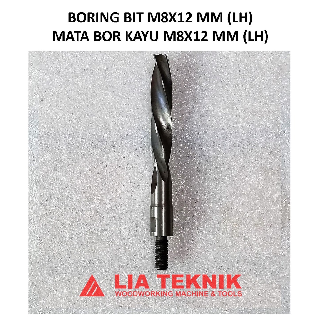 Jual M8x12 (LH) Drills Threaded Shank | Mata Bor Kayu Drat | Made in ...