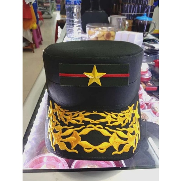 Jual TOPI PET PDH PATI AD + PANGKAT BRIGJEND LOGAM (COSTUM) | Shopee ...