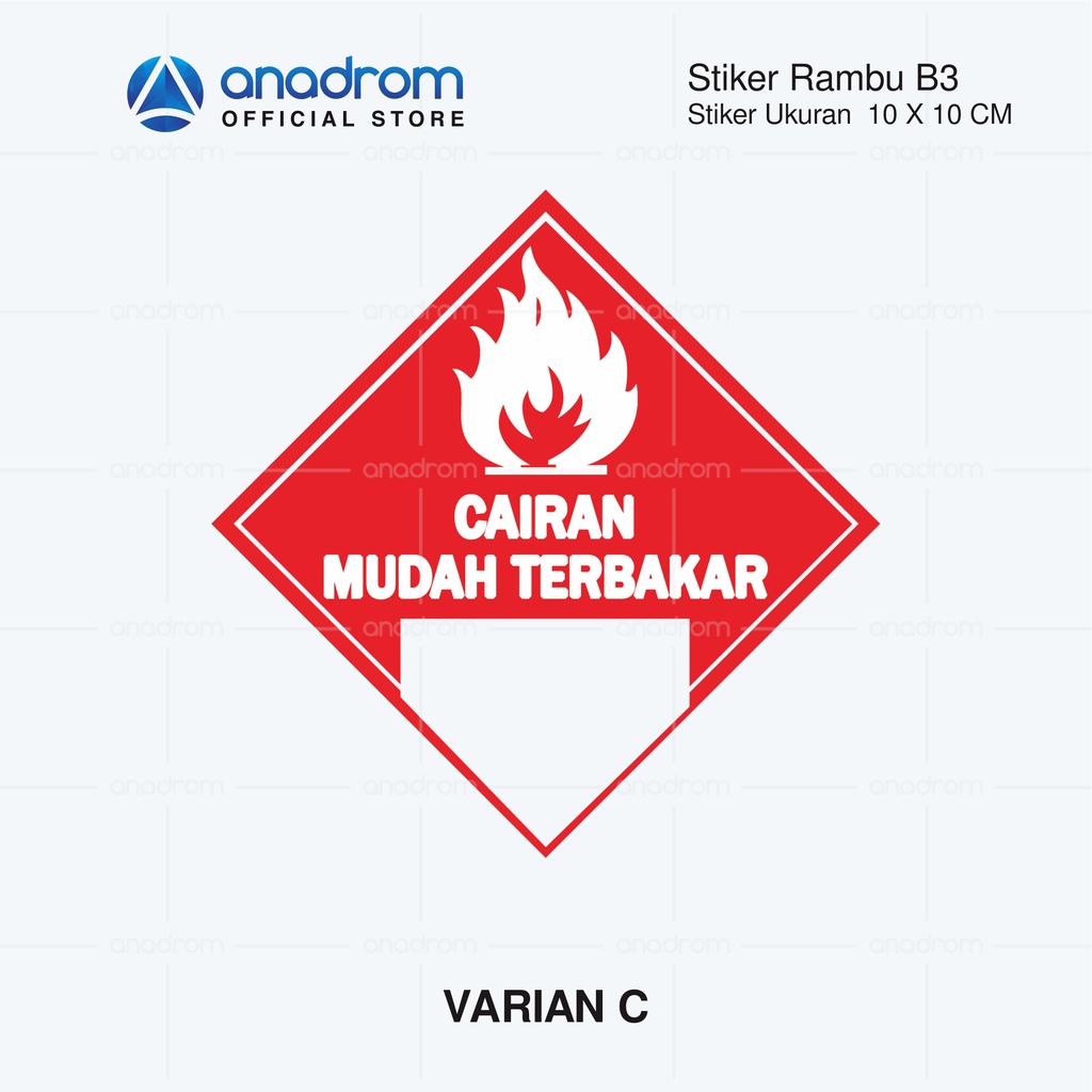 Jual Stiker Limbah B3 | Hazardous Material Sign | 10x10 cm & 25x25 cm ...