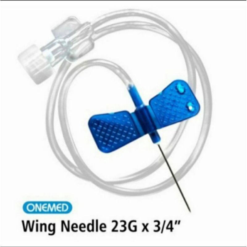 Jual wing needle wing nedle wing 27G 25G 23G wing infusion kemenkes kemasan steril onemed ...