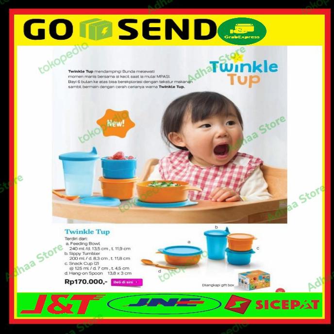 Jual Tempat Makan Dan Minum baby Twinkle Tup 1set Original Tupperware ...