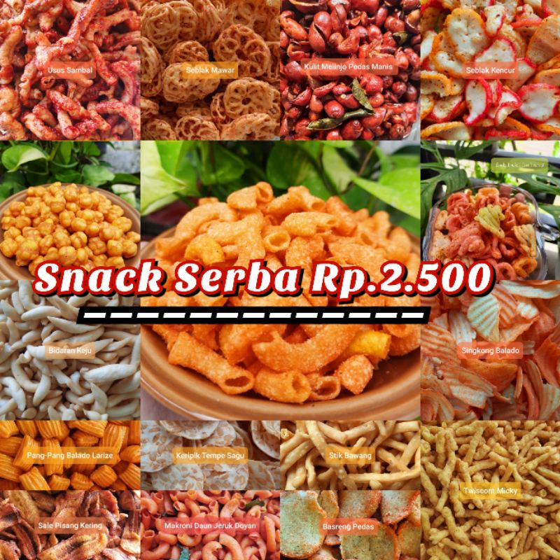 Jual Aneka Snack Serba Rp.2.500| Termurah SNACK MAKANAN RINGAN | Shopee ...