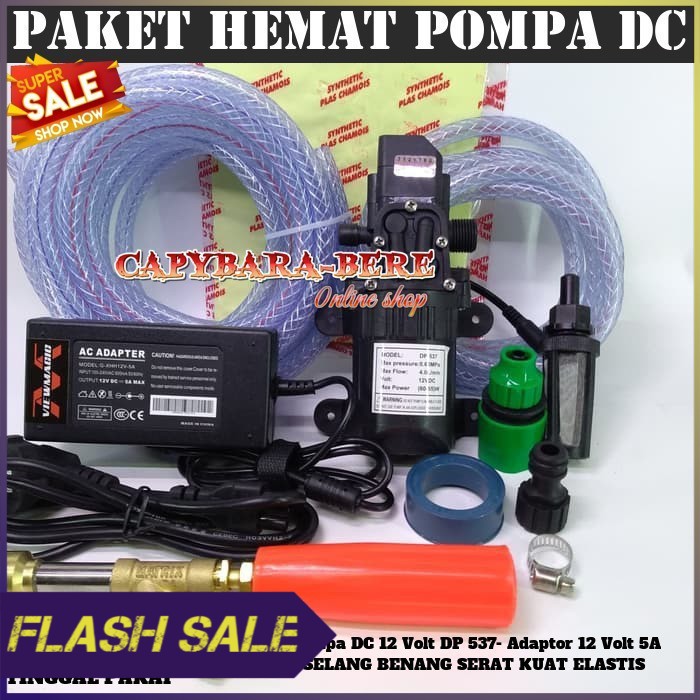 Jual Paket hemat pompa DC alat untuk steam AC cuci motor siram tanaman ...