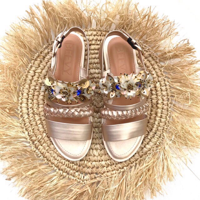 Jual BEEVY SHOES // ESME HEEL GOLD // SEPATU SENDAL | Shopee Indonesia