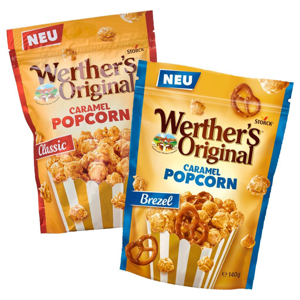 Jual WERTHER'S ORIGINAL CARAMEL POPCORN - CLASSIC / BREZEL - 140 GRAM ...