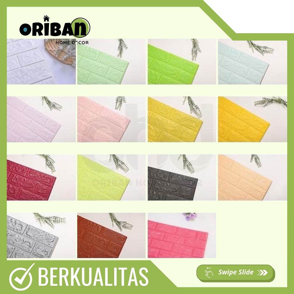 Jual Wallpaper Dinding 3D Foam Motif Bata Peredam Suara Wallfoam 3D ...