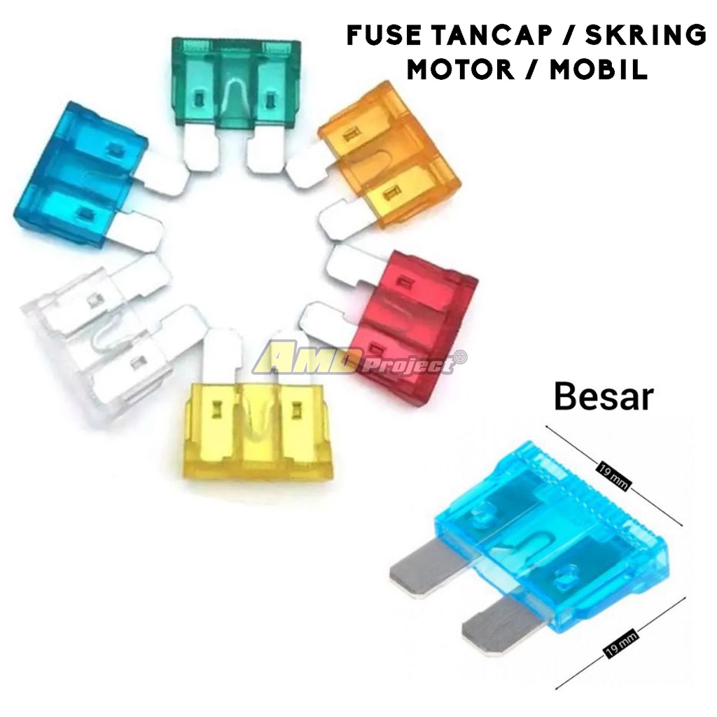 Jual Fuse Tancap Skring Besar Pengaman Motor Mobil 10A 15A 20A 25A 30A ...