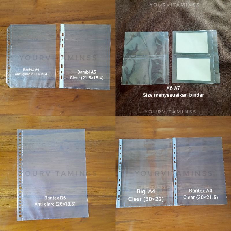 Jual Custom Sleeve Satuan A4 A5 A6 A7 B5 Bambi Big Bantex Photocard Postcard Collection | Shopee ...