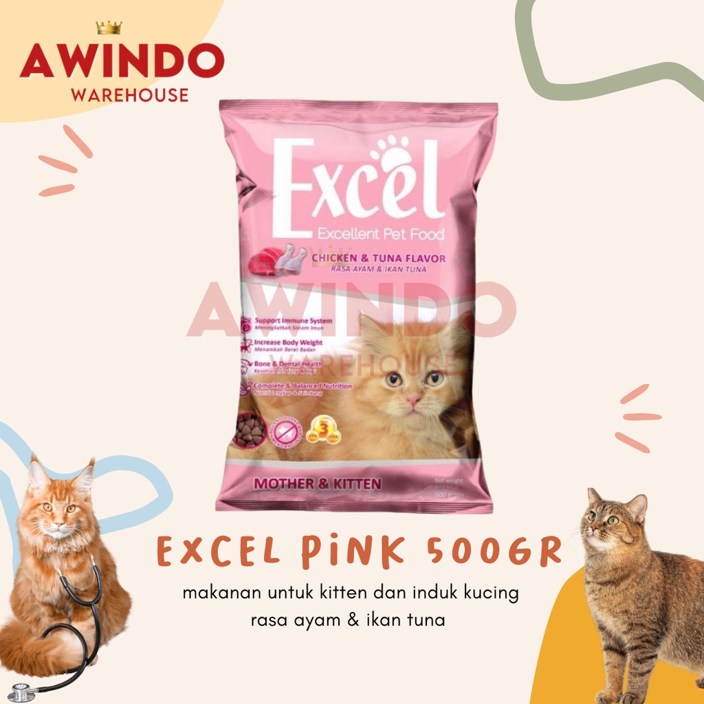 Jual EXCEL PINK KITTEN - Makanan Pakan Kucing Kering Excel Excellent ...