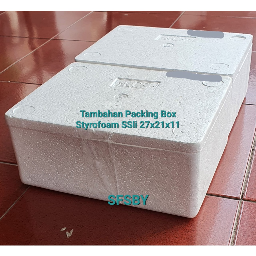 Jual Packing Box Sterofoam/Styrofoam SSli Box Kecil uk 27x21x11. 1 Kg . 1Kg | Shopee Indonesia