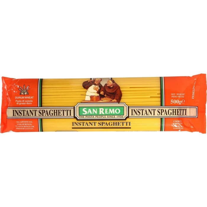 Jual San Remo Instant Spaghetti Pasta 500gr (Vegan) | Shopee Indonesia