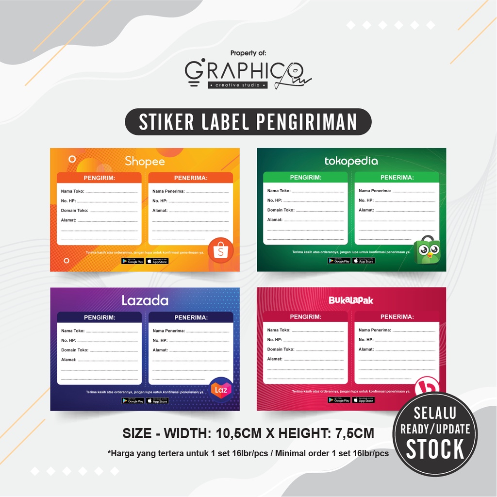 Jual Stiker Label Pengiriman - Per/16 stiker | Shopee Indonesia