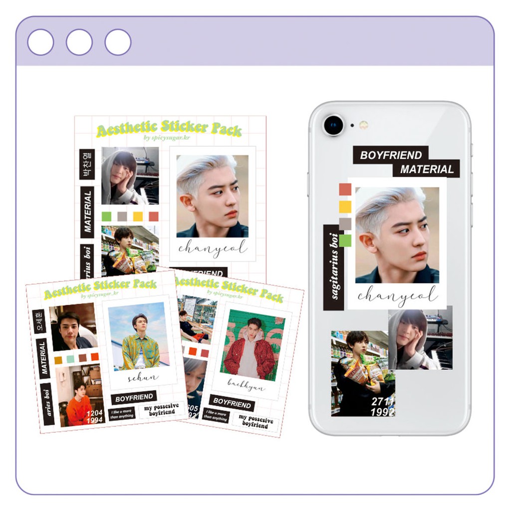 Jual STIKER EXO BOYFRIEND MATERIAL AESTHETIC STICKER TUMBLR CASE/ DECO ...