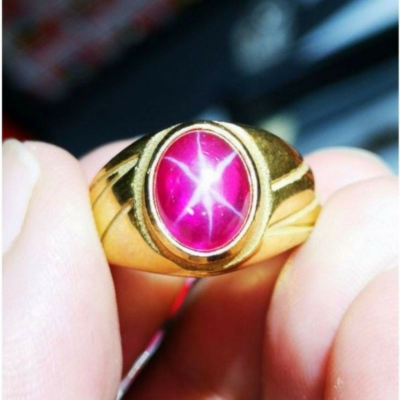 Jual CINCIN BATU PERMATA RUBY AMERICAN STAR | Shopee Indonesia