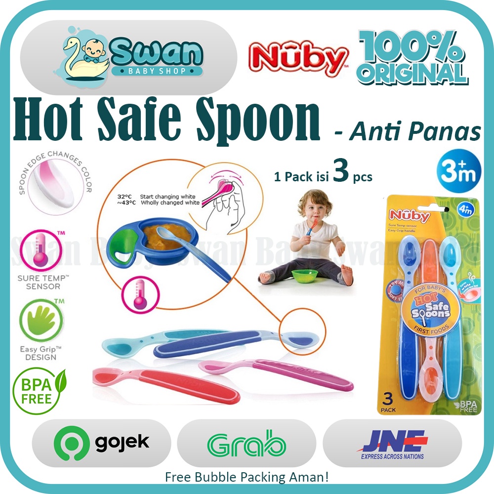 Jual Nuby Hot Safe Spoon ( Isi 3 pcs ) | Shopee Indonesia
