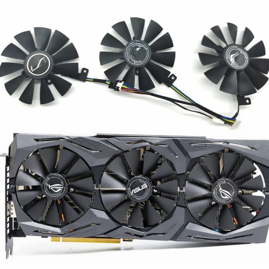 Jual Fan Vga ASUS ROG Strix GTX 1060 1070 1080 ti 1 set 87mm 6pin ...