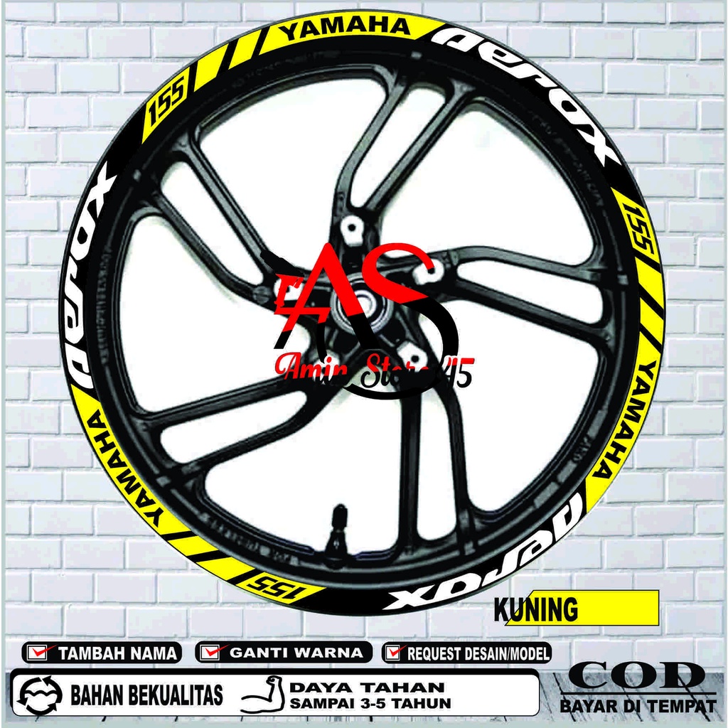Jual Stiker Velg Aerox P2 / Stiker Lis Velg Variasi Aerox / Cutting ...