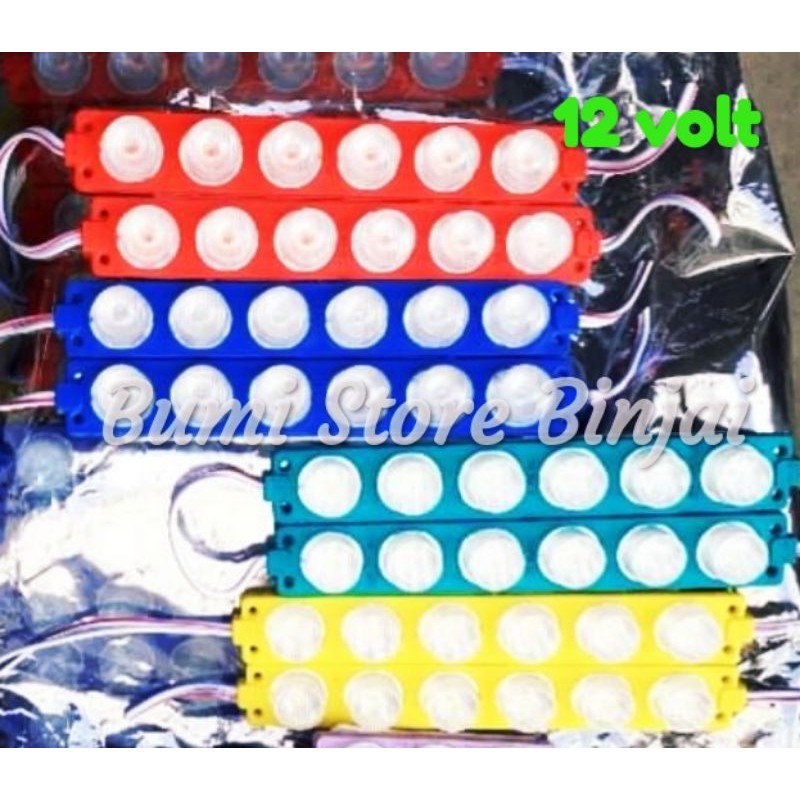 Jual lampu Modul 6 Mata Timbul 12 volt 6 watt tempel kolong bak truk mobil motor | Shopee Indonesia