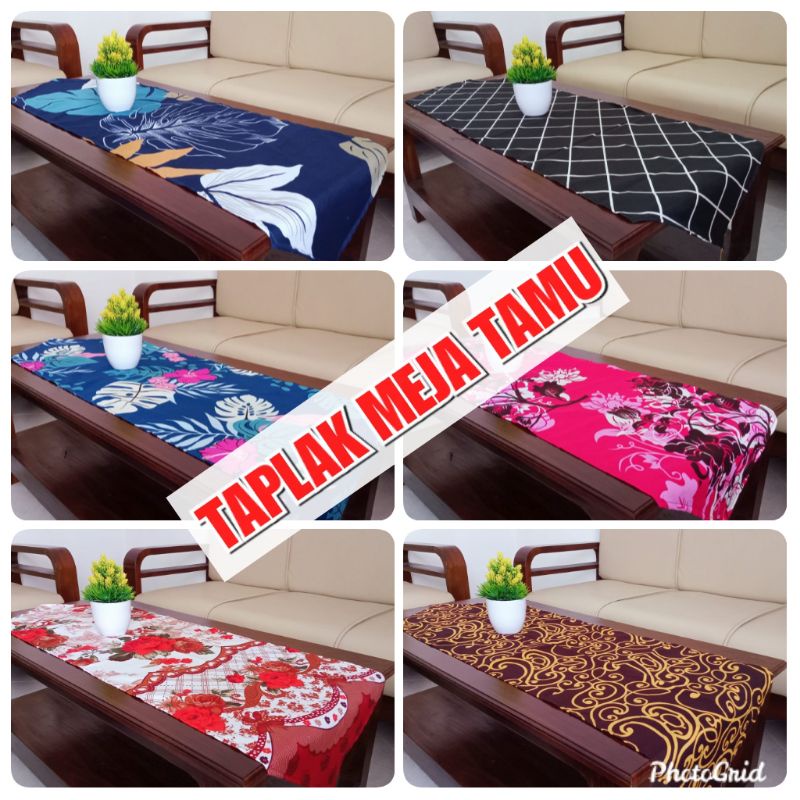 Jual TAPLAK MEJA TAMU MINIMALIS TABLE RUNNER PANJANG LANCIP ANEKA MOTIF ...