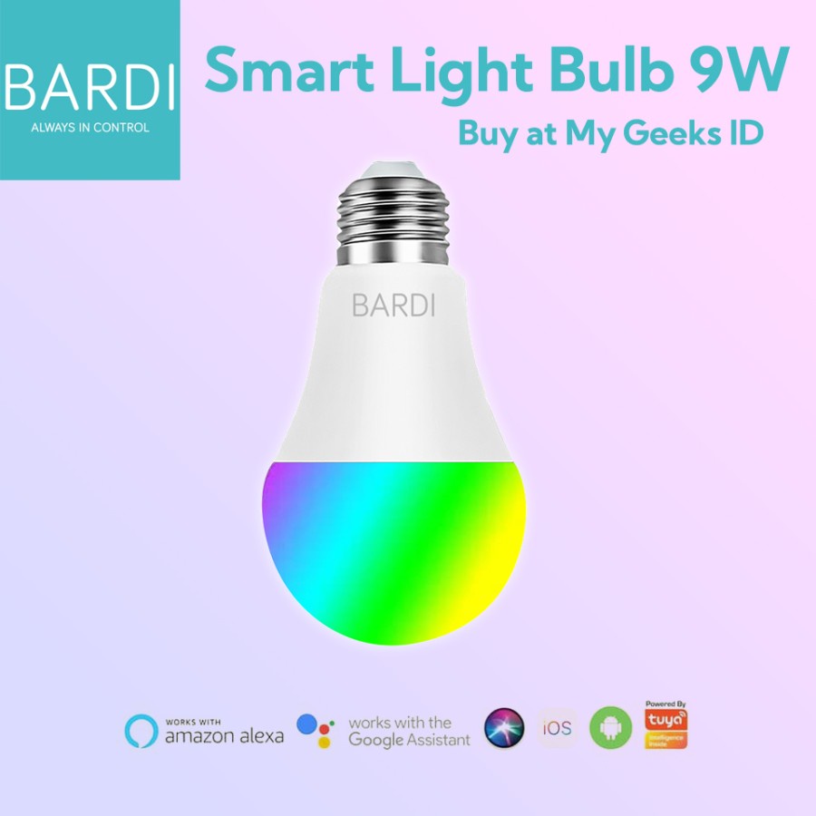 Jual Bardi Smart Light Bulb RGB+WW 9W WIFI | Shopee Indonesia