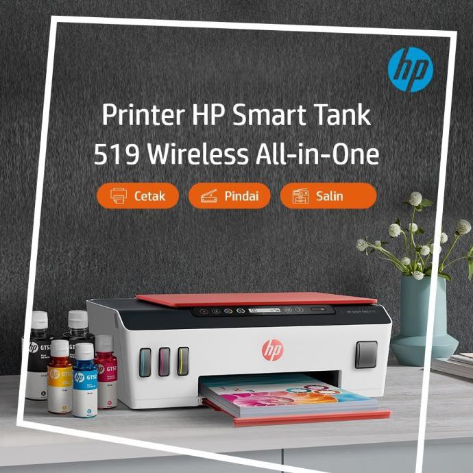 Jual HP SMART TANK 519 WIRELESS PRINTER ALL IN ONE (PRINT, SCAN, COPY ...