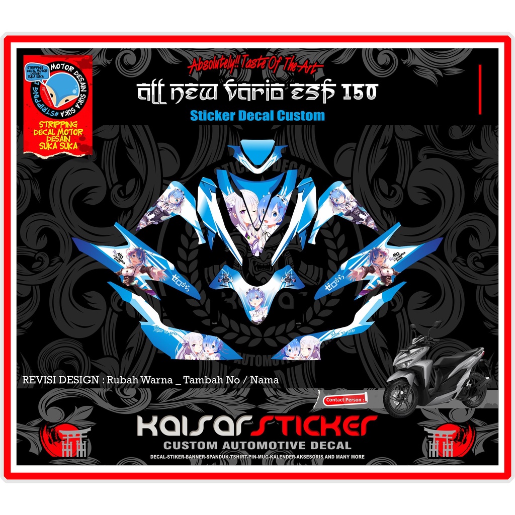 Jual STICKER STRIPING MOTOR STIKER DECAL MOTOR FULL BODY VARIO 125-150 ...