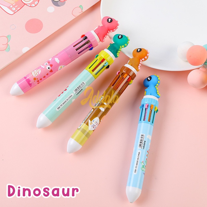 Jual PULPEN 10 WARNA / PULPEN CETEK 10 WARNA / 10 COLORS CUTE CARTOON ...