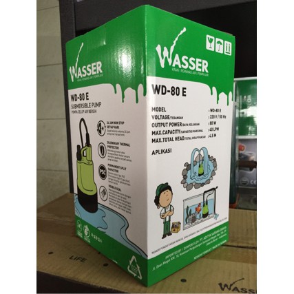 Jual pompa celup / submersible pump wasser wd 80e / wd 80 e | Shopee ...