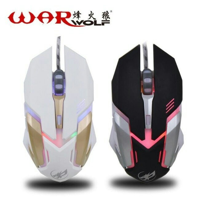 Jual Perangkat MOUSE GAMING WARWOLF T-1 WARNA HITAM/GAMING MOUSE/MOUSE ...