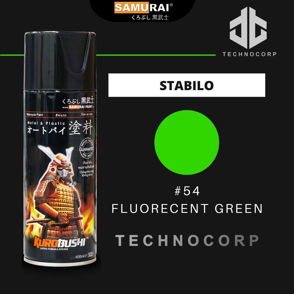 Jual Cat Semprot SAMURAI PAINT 54 FLUORECENT GREEN / HIJAU STABILO | Shopee Indonesia
