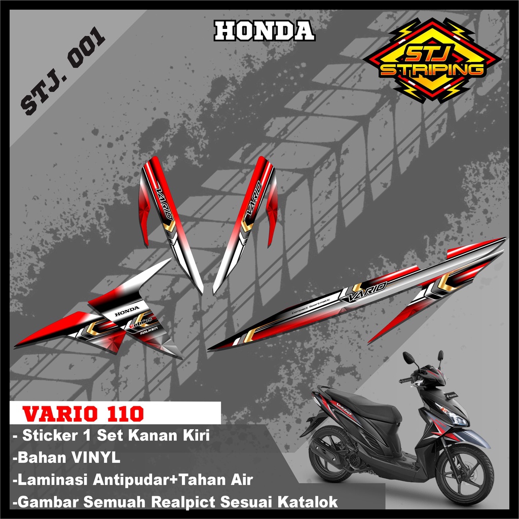 Jual Stiker Motor VARIO 110 Sticker Striping Variasi List Motor VARIO ...