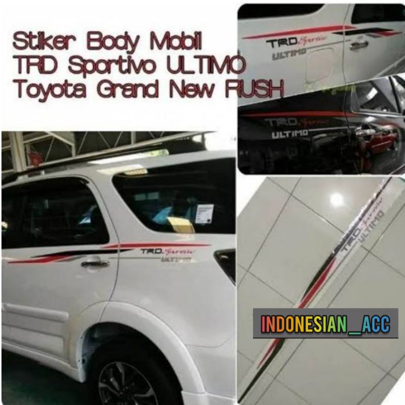 Jual Stiker mobil toyota rush list body mobil toyota rush stiker trd ...