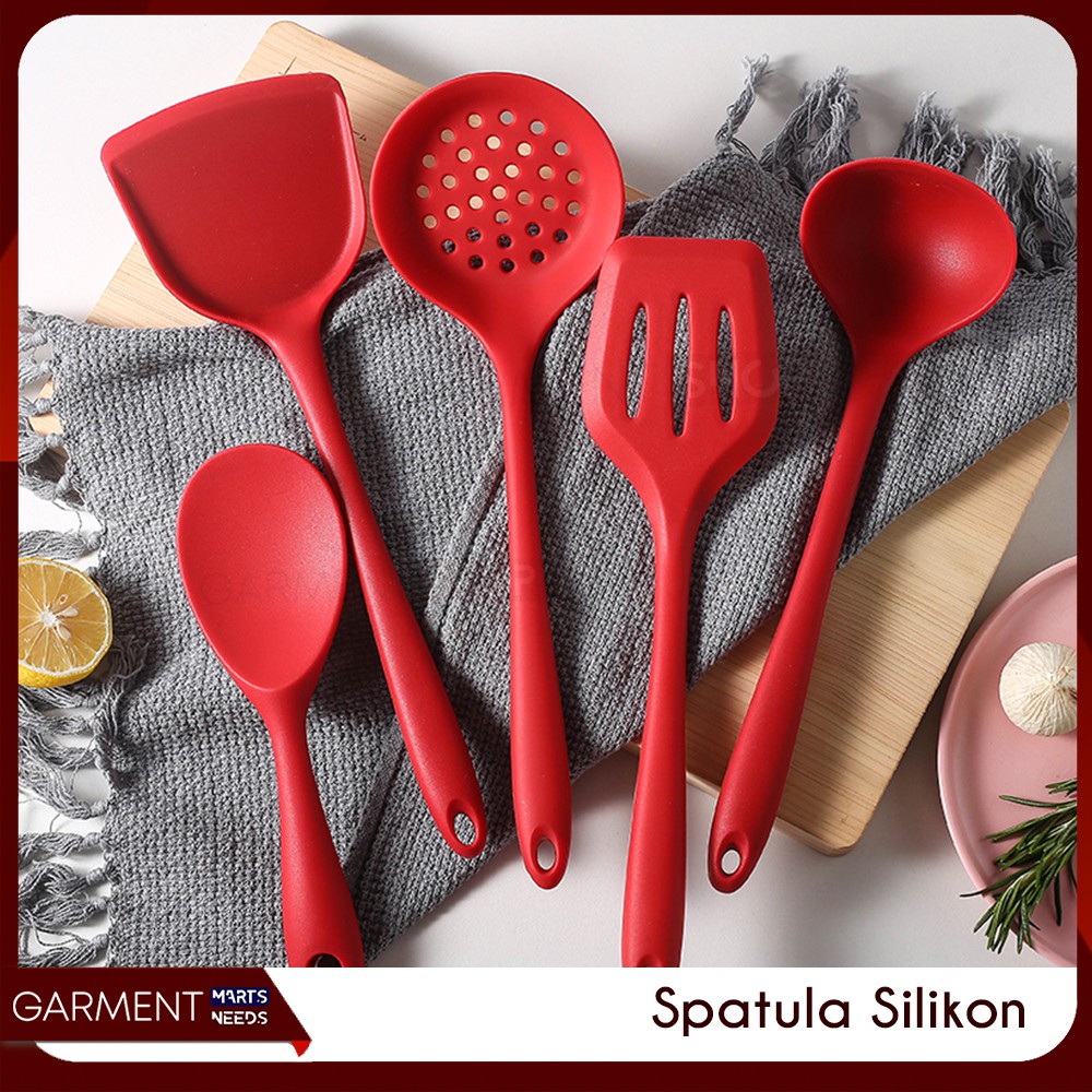 Jual Spatula Silikon Sutil Silicone Kitchen Tool Set Teflon Wajan Masak ...
