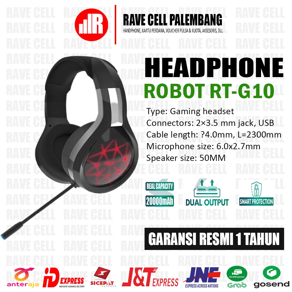 Jual HEADPHONE Gaming ROBOT RH-G10|RH G10 With Microphone Original ...