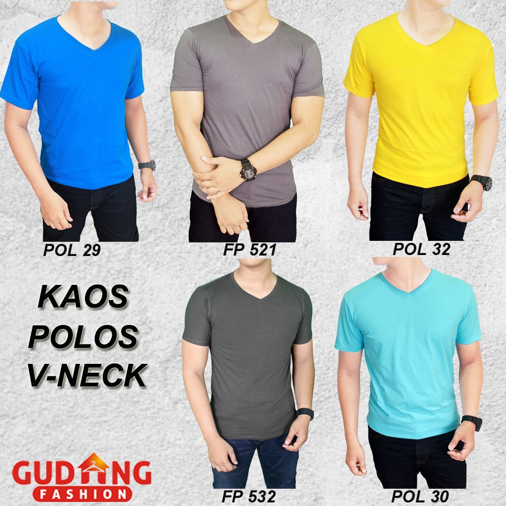 Jual Kaos Polos Kerah V-neck - POL (COMB) | Shopee Indonesia Jual Kaos Polos Kerah V-neck - POL (COMB) | Shopee Indonesia