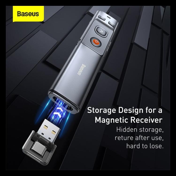 Jual Baseus Orange Dot Wireless Laser Presenter Pointer Type-C Usb ...