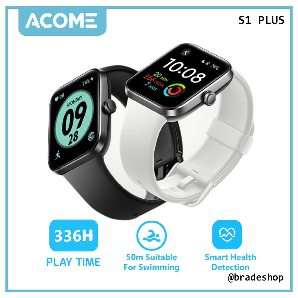 Jual Jam Tangan Sport Acome S1 Plus Smart Watch Waterproof 1.69 Inch ...