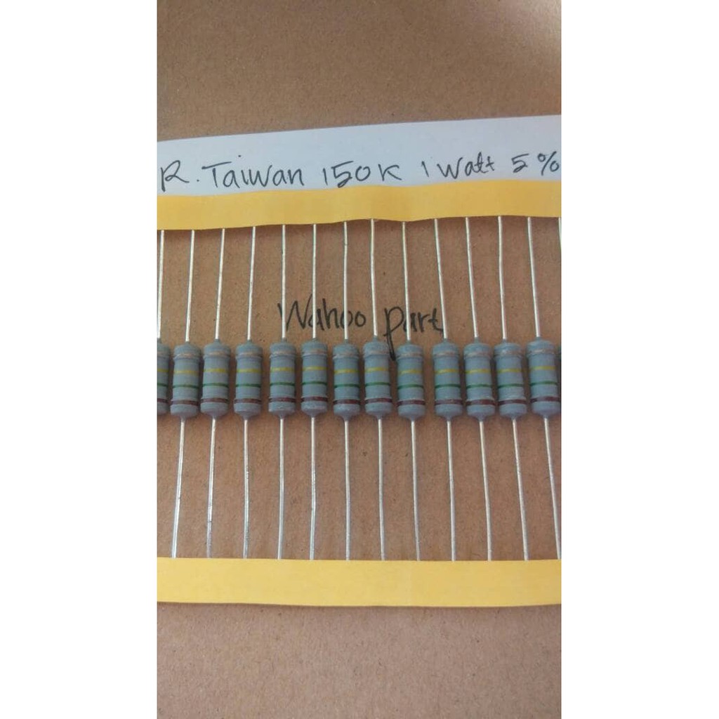 Jual Resistor 150K 1 watt 5% taiwan harga per 10 pcs | Shopee Indonesia