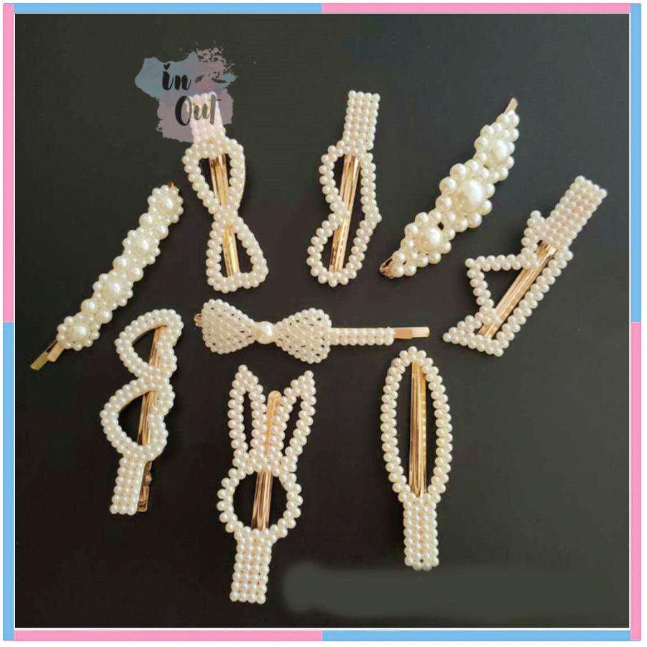 Jual 6 Varian Jepit Rambut Mutiara tip top Korea Wanita / jepit rambut ...