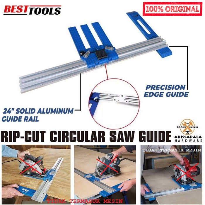 Jual Rip-Cut Circular Saw Guide Precision Edge Frame Saw Guide Fence ...