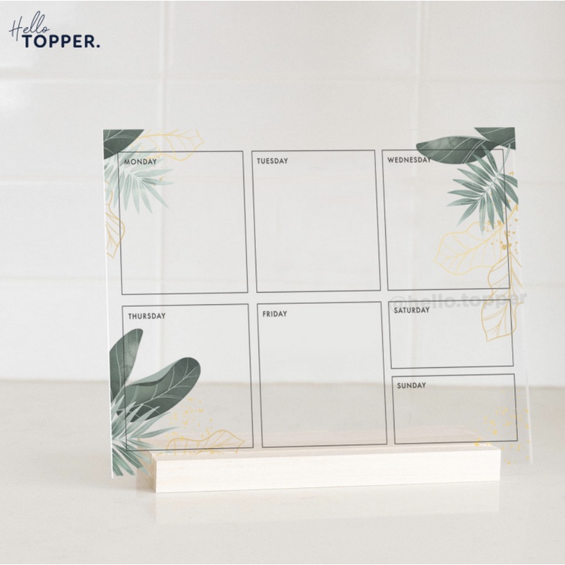 Jual Acrylic Weekly Planner Desk Meja Standing Planner | Shopee Indonesia