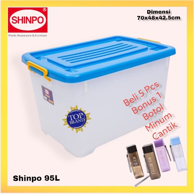 Jual Shinpo 114 Container Max Box Plastik CB 95 Liter Untuk keluar kota ...