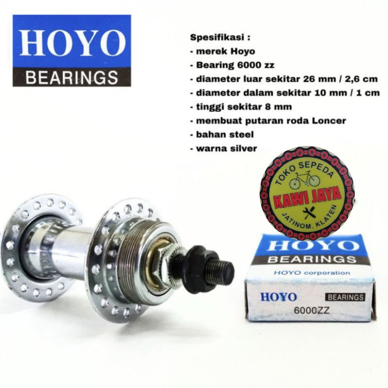 Jual BEARING HUB SEPEDA 6000 ZZ RODA BOS HUB FREE HUB MTB LIPAT SELI ...