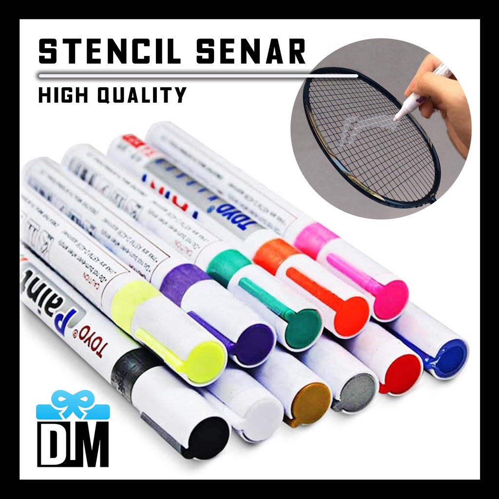 Jual Stencil Senar Cat Tinta Raket Badminton Spidol Toyo Paint Marker ...